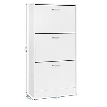 Skoskab Med 3 Låger/Skuffer - Lammeuld.dk